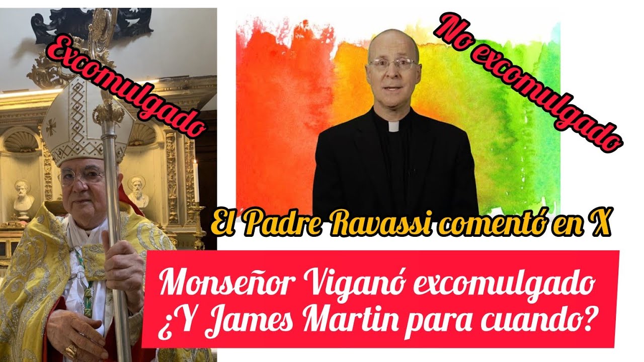 MONSEÑOR VIGANÓ EXCOMULGADO ¿Y JAMES MARTIN PARA CUANDO? - YouTube
