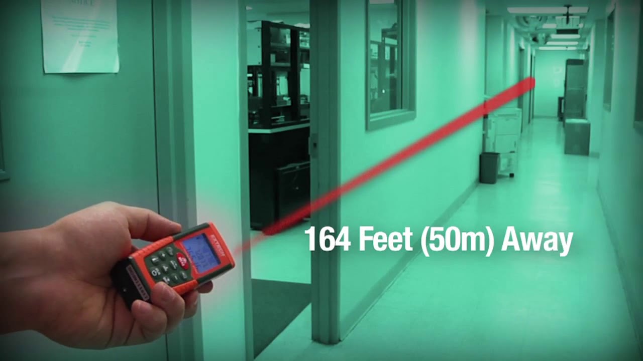 Máy đo khoảng cách Laser Extech DT300 60m - YouTube