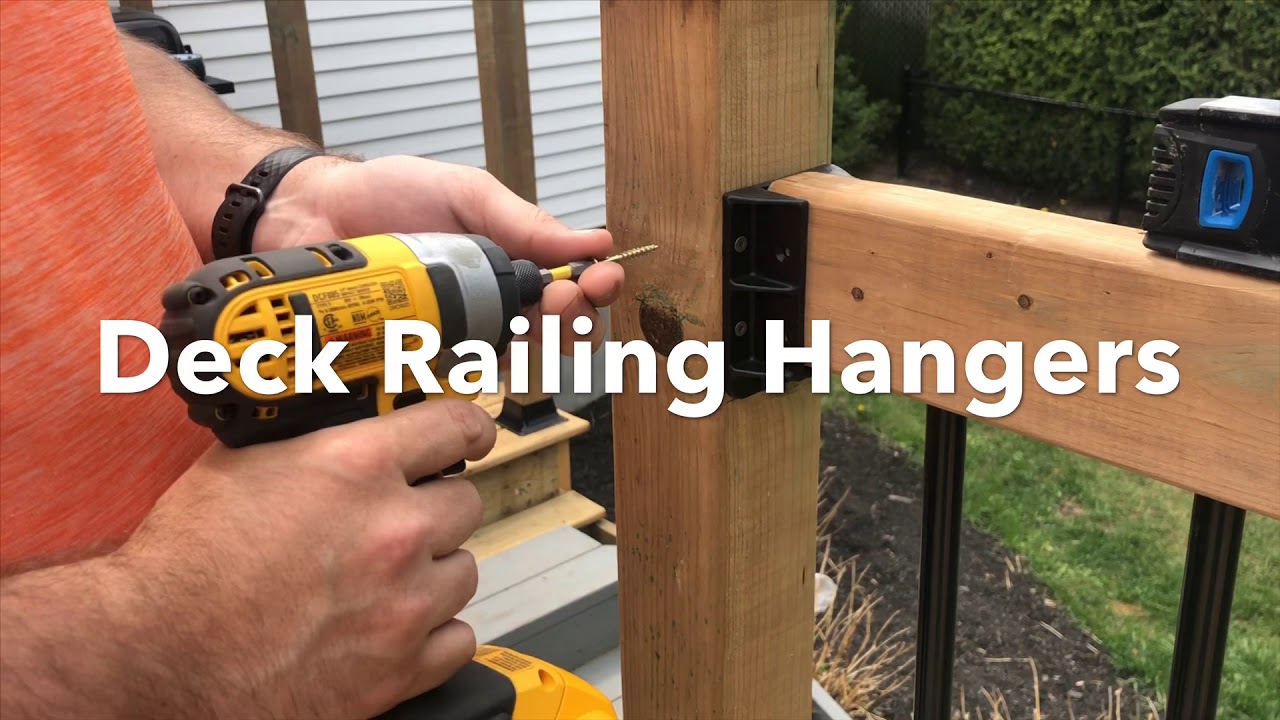 How to install Deck railing hangers - YouTube