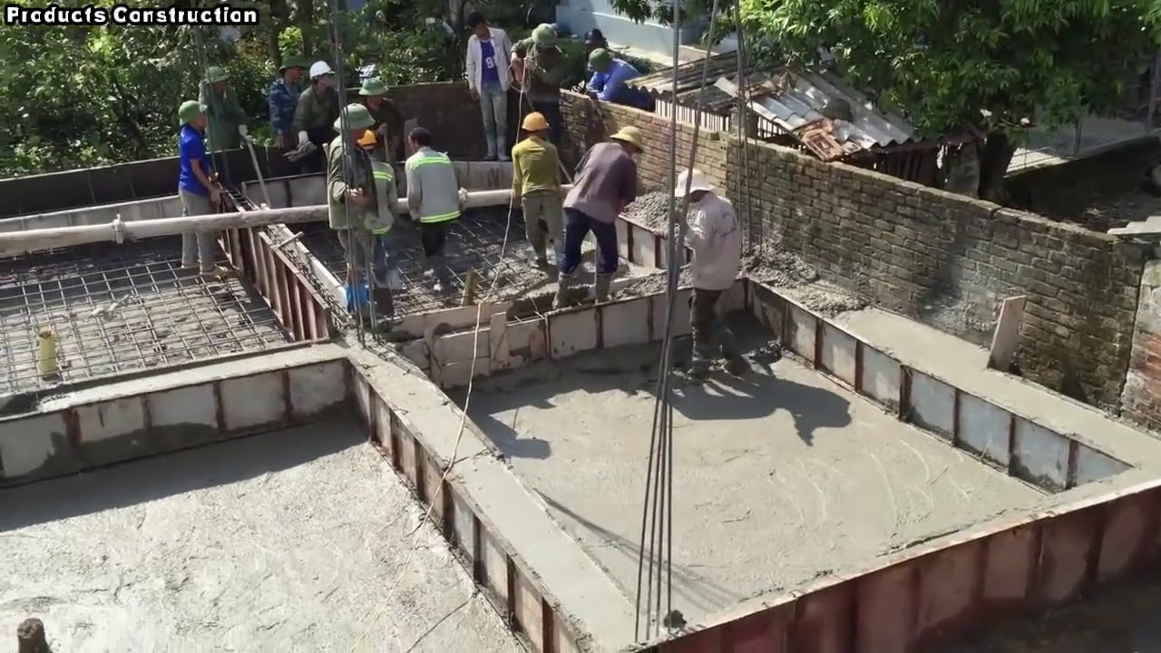 Amazing Construction Biggest Concrete Foundation Using Ready Mixed ...