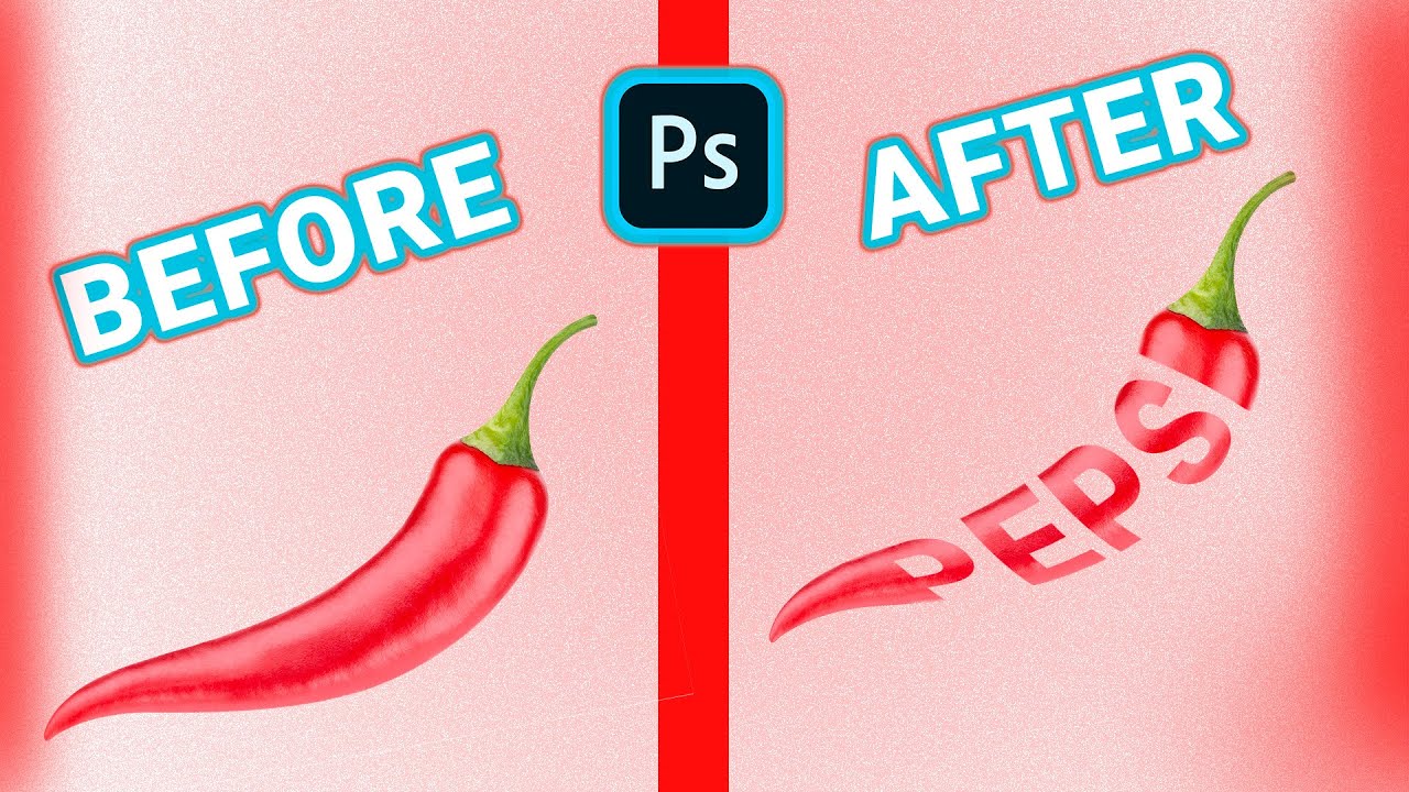 TEXT MANIPULATION IN PHOTOSHOP RED CHILI - YouTube