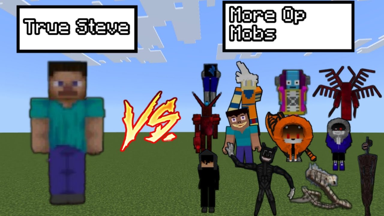 True Steve vs More Op Mobs In Minecraft - Minecraft Mob Battle - YouTube
