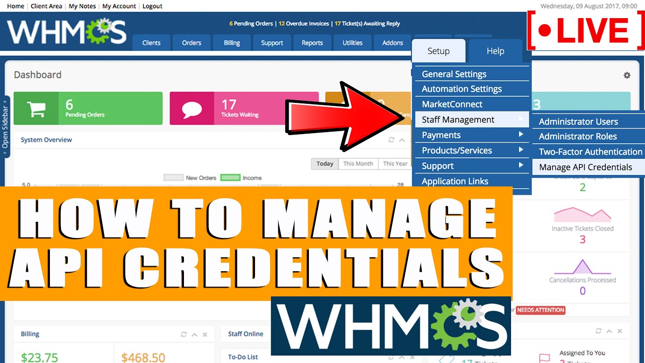 [🔴LIVE] How to manage API credentials in WHMCS? - YouTube