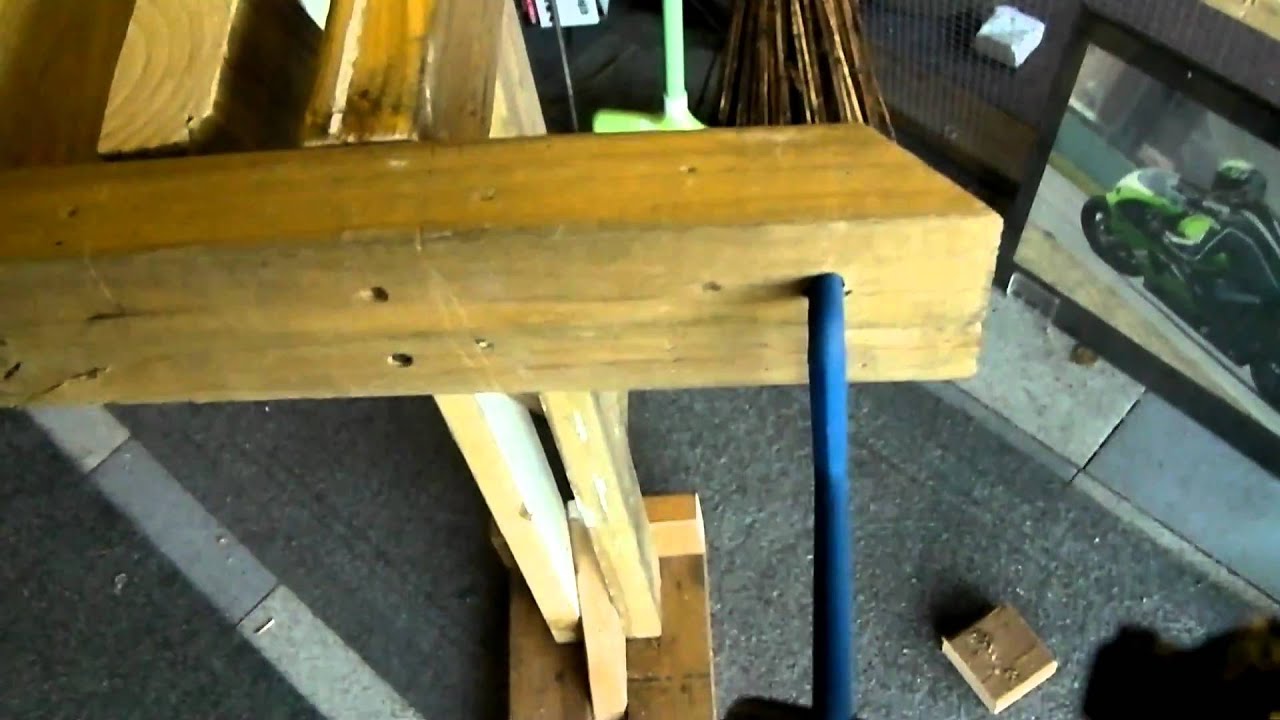 Home Made Bike Rack Dual Purpose 01-18-11 SANY0309.MP4 - YouTube