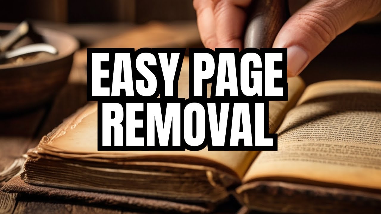 Quick Tip for Removing Book Pages - YouTube