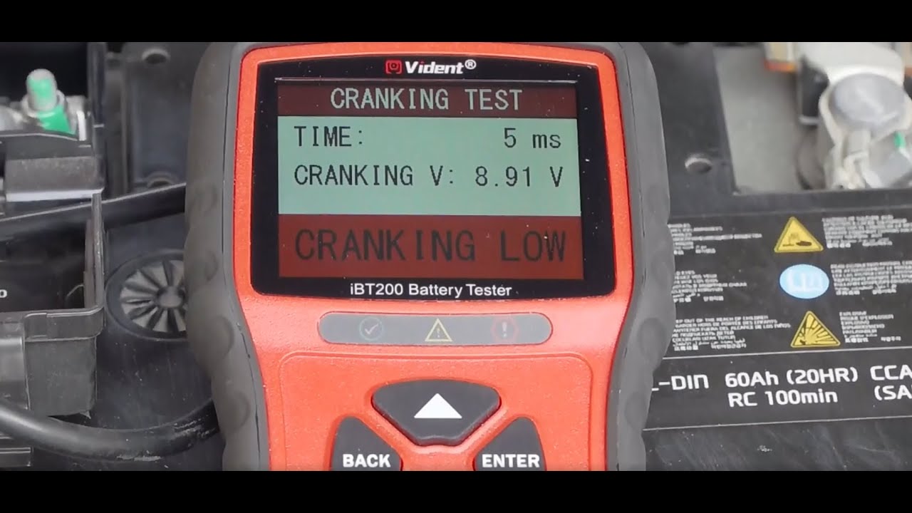 How to use Vident iBT200 Car Truck Battery Tester - YouTube