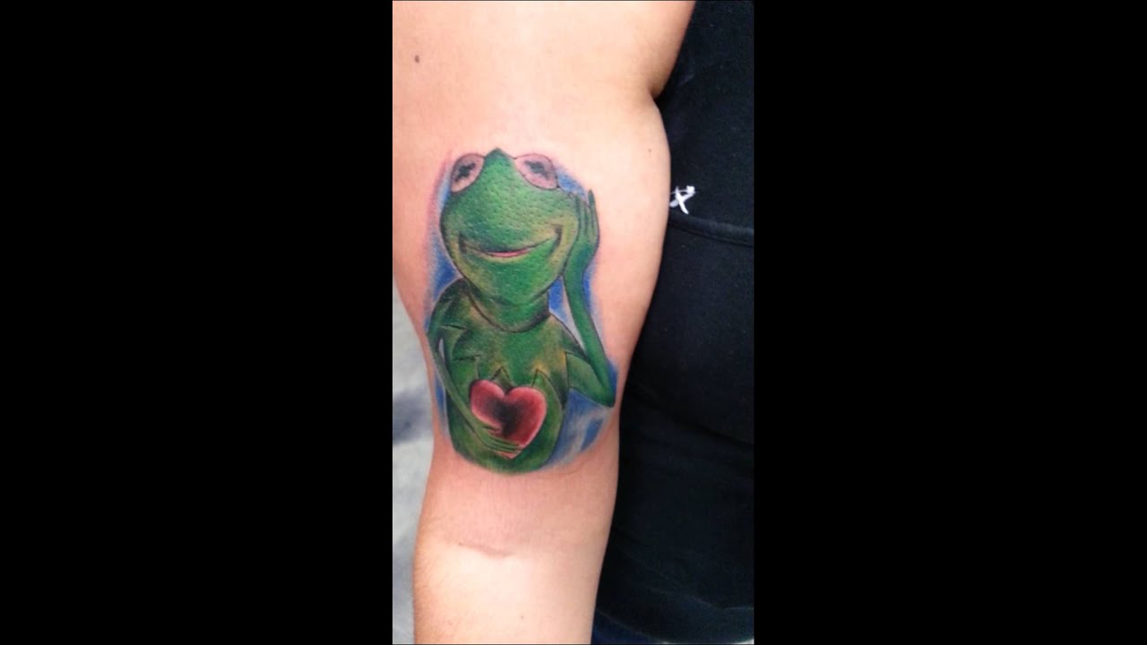 Kermit the Frog Color Tattoo - YouTube