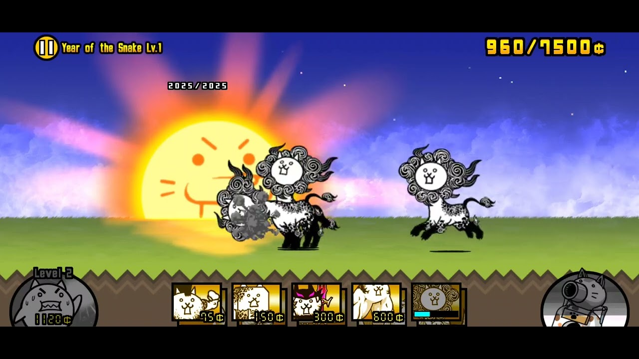 Battle Cats Year of the Snake Lv 1 - A Colossal New Year Stage 1 - YouTube