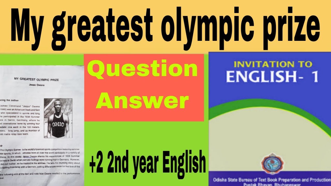 my greatest olympic prize Question Answer l+2 2nd year English l ...
