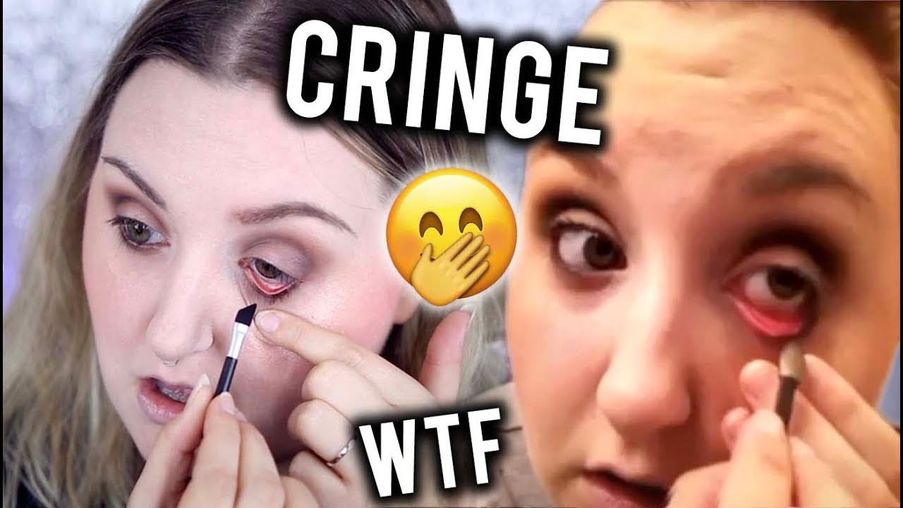 I TRIED FOLLOWING MY VERY FIRST MAKEUP TUTORIAL.. LOL CRINGEEE - YouTube