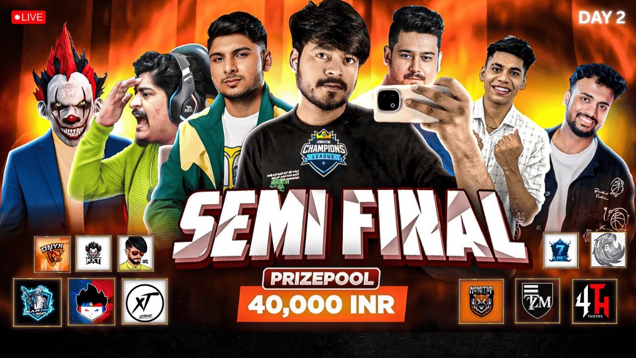 CHAMPIONS LEAGUE SEMI FINAL D-2 🏆 | NG vs XT vs NG PROS vs NXT vs UG ...