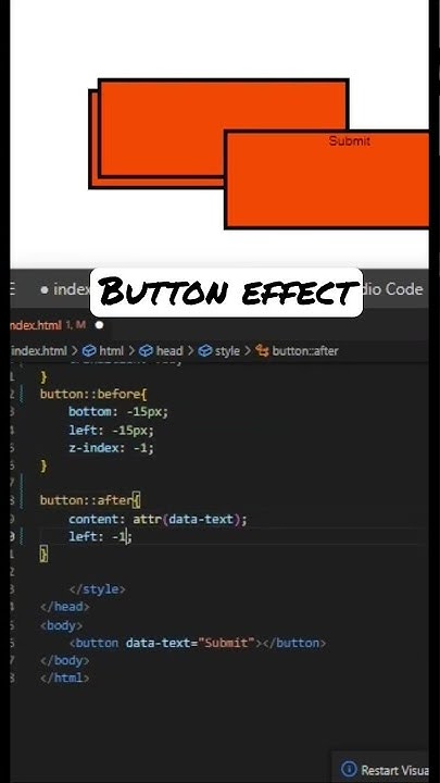 Simple button push effect html css - YouTube