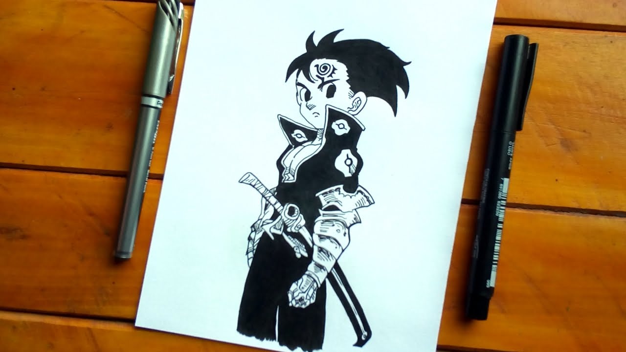 como DESENHAR o Zeldris, DO anime NANATSU NO TAIZAI - YouTube