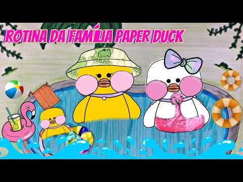 PAPER DUCK - ROTINA DA FAMÍLIA PAPER DUCK 😍 Dia de Piscina com o bebê Duck | Paper Duck Routine