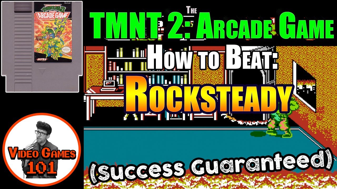 TMNT 2 NES | How to Beat Rocksteady | Video Games 101 - YouTube