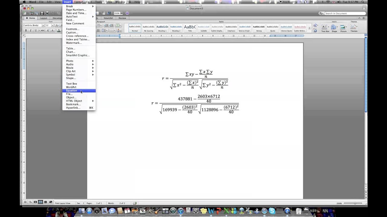 Calculating r, the Correlation Coefficient - YouTube