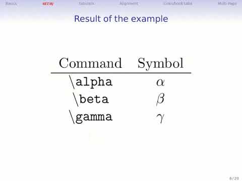 Typesetting tables with LaTeX - YouTube