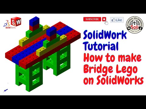 SolidWorks Tutorial - How to make Bridge Lego on SolidWorks - YouTube