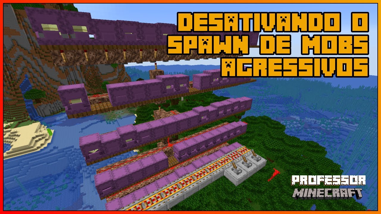 TUTORIAL desligando o spawn de mobs agressivos com Shulkers! - YouTube