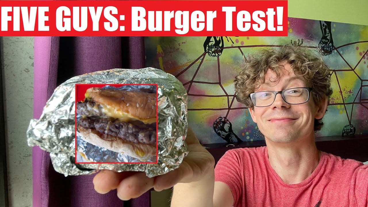 FIVE GUYS: Cheeseburger mit diversen Toppings im Test! - YouTube