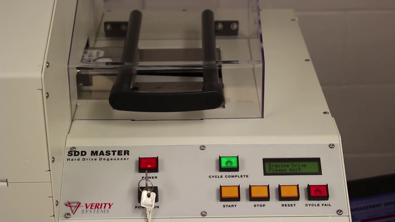 SDD Master NSA Approved Hard Drive Pulse Degausser - YouTube