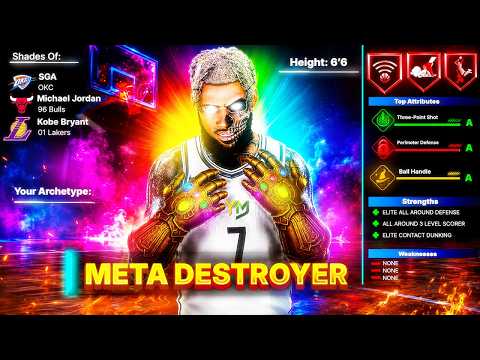 NEW BEST 6’6 POINT GUARD BUILD in NBA 2K26! 😳 UNSTOPPABLE META DESTROYER BUILD
