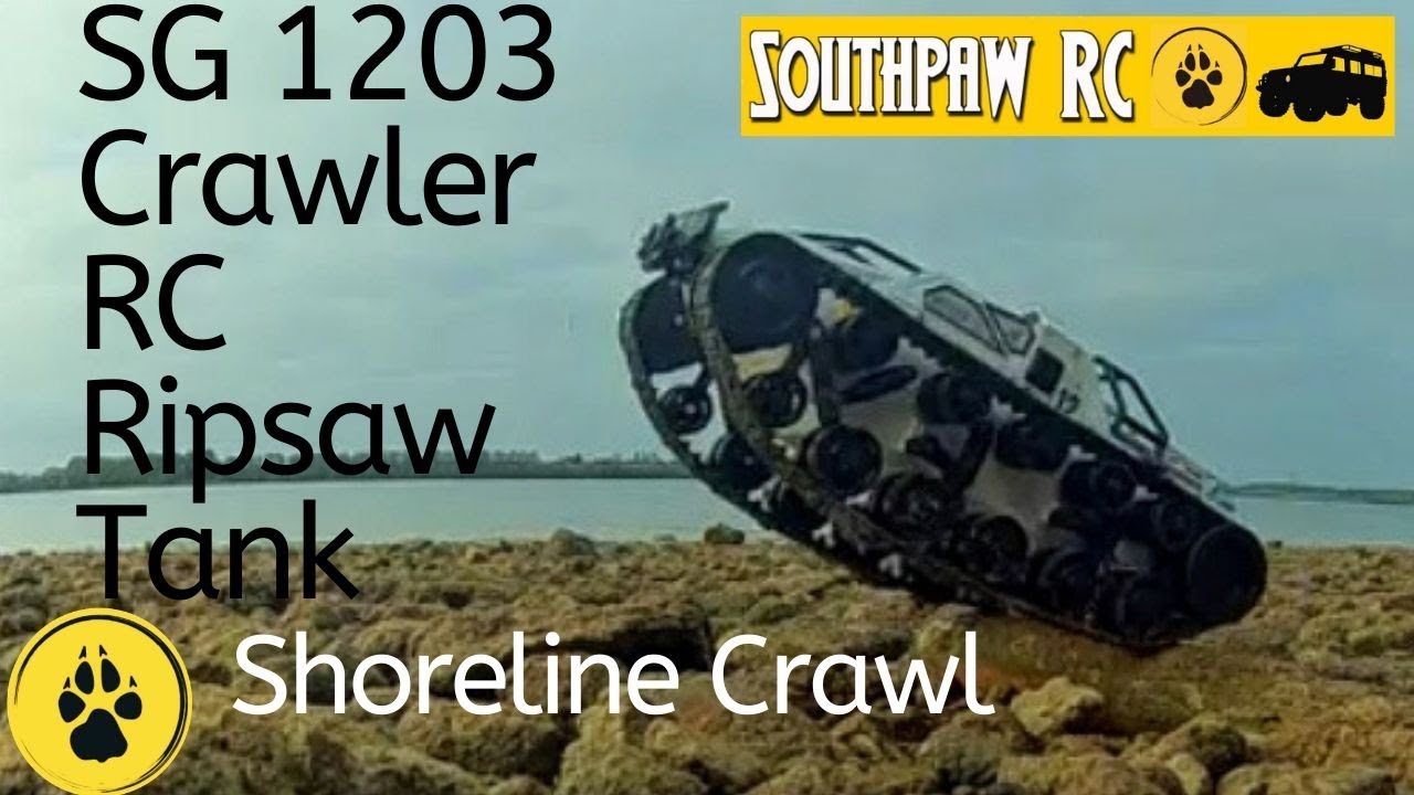 SG 1203 RC Ripsaw Cawler Tank - Shoreline Crawl - YouTube