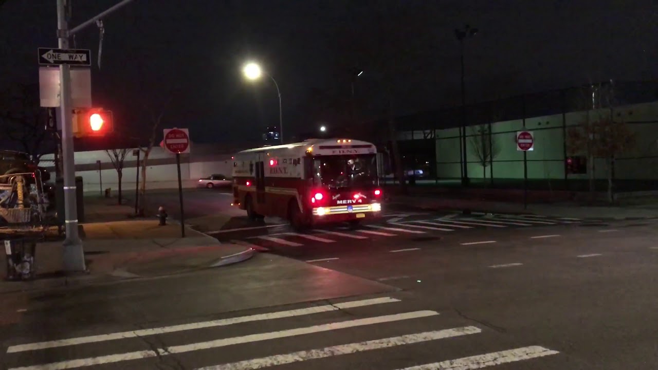 RARE CATCH OF THE FDNY MERV 4, FROM QUEENS, RESPONDING TO A 10-77 HIGH ...