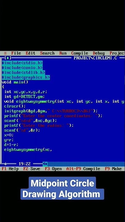 How to draw Circle in C programming? 🤔🔥#shorts #youtubeshorts #computergraphics - YouTube