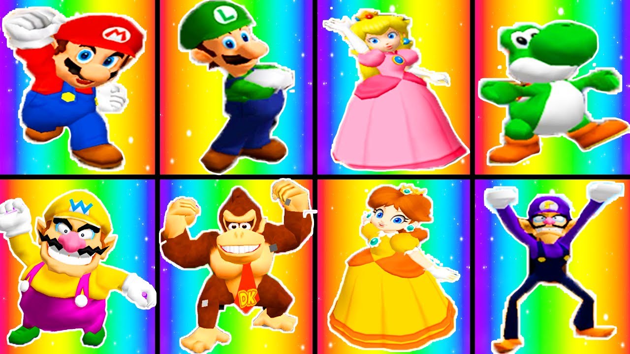 Mario Party 4 - All Character Winning Animations - YouTube