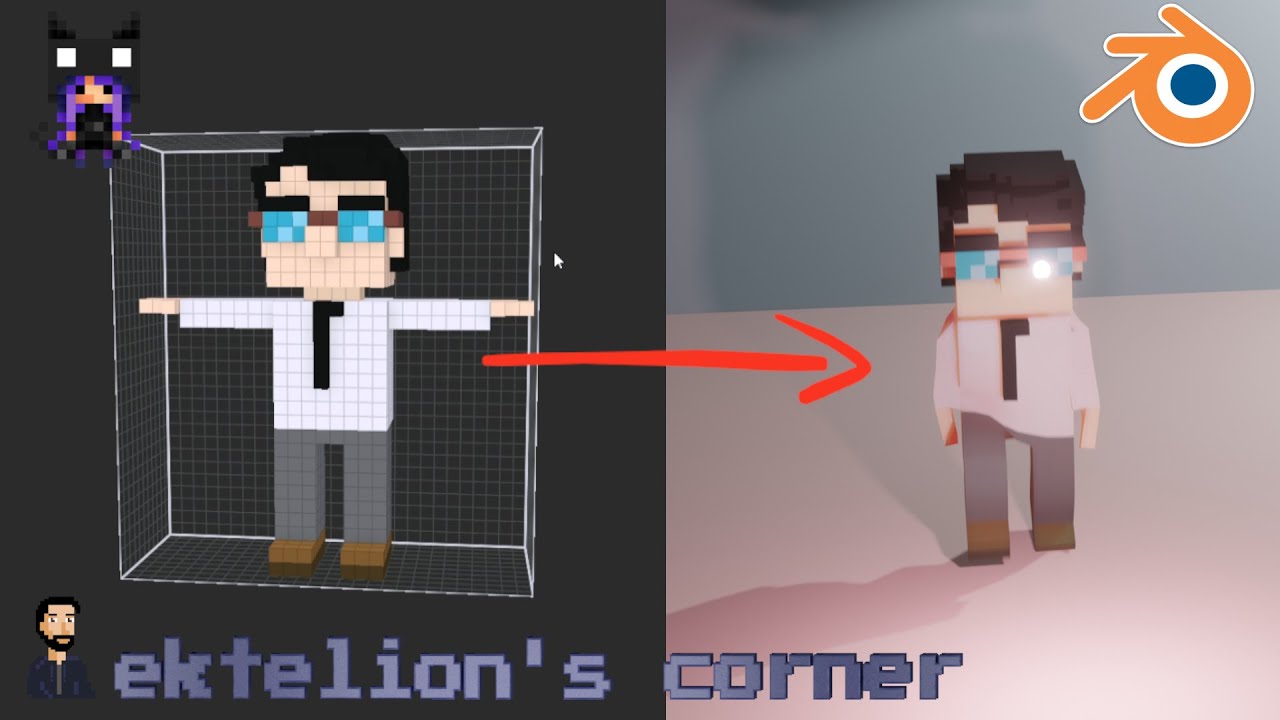 Animate Voxel Art Model In Blender Part 1 Setting Up Eng Enggrk Subs Youtube