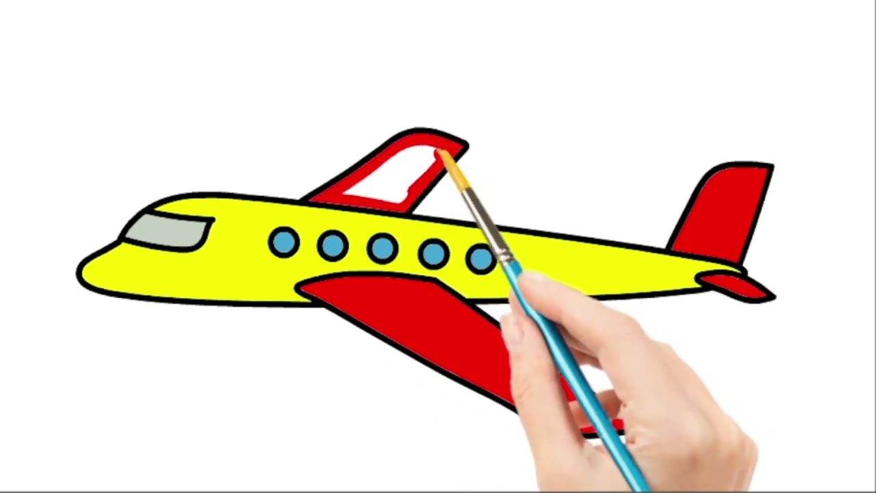 how to draw aero plane for kids | Toddlers Kids - YouTube