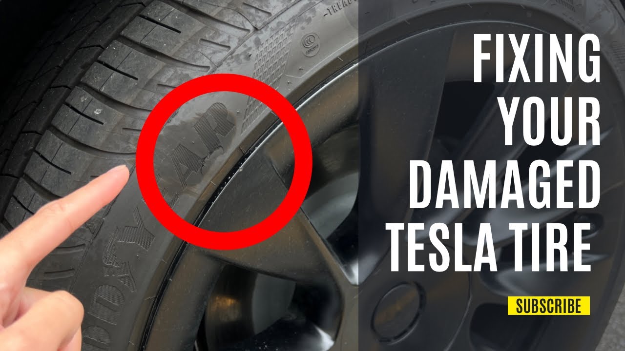 Fixing Your Damaged TESLA Tire #tesla - YouTube