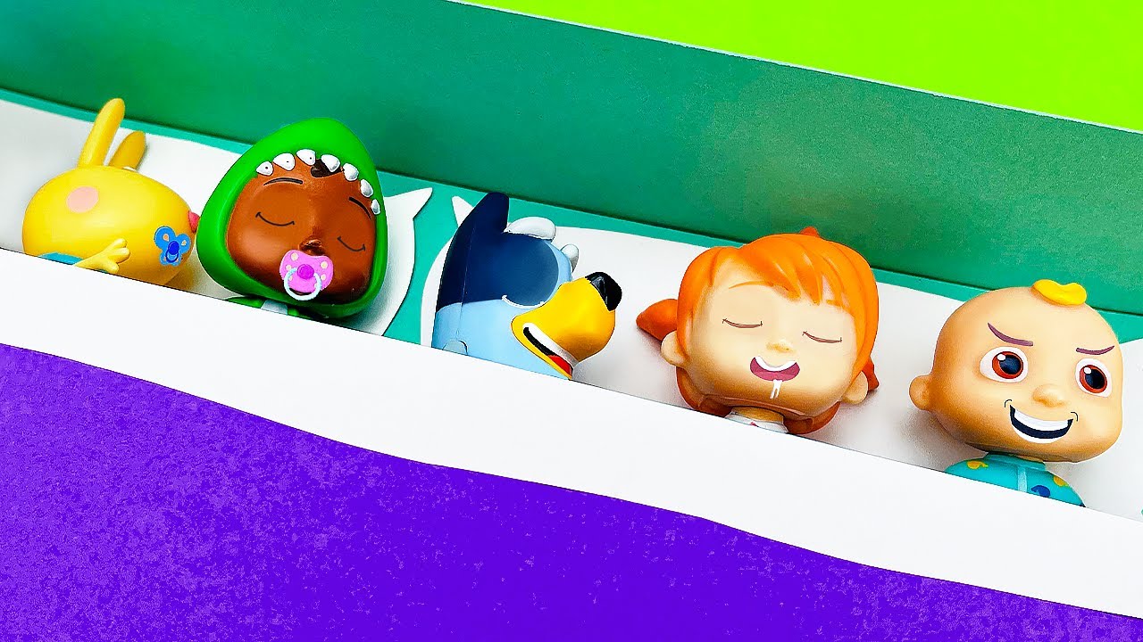 Ten in the Bed Song | Pretend Play with Peppa Pig, CoComelon & Bluey ...