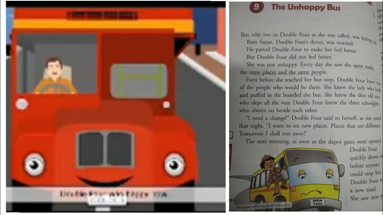 #Class 2- #New Gems english Reader# "The unhappy Bus" # Lesson -9 # ...
