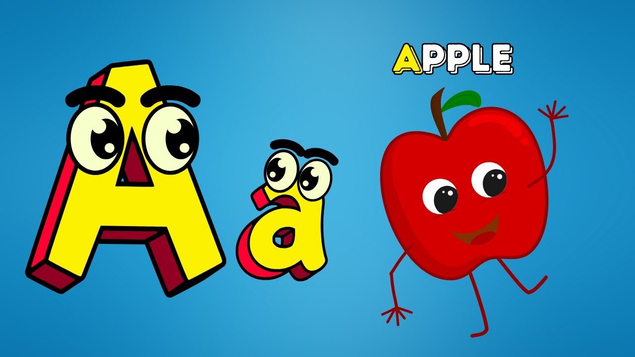 ABC Phonics Song | 5 Little Shapes Jumping on the Bed | ABC Fruits ...