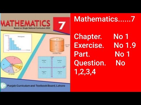 Chapter no 1l part 1l question no 1,2,3,4l ex no 1.9l 7th class math ...