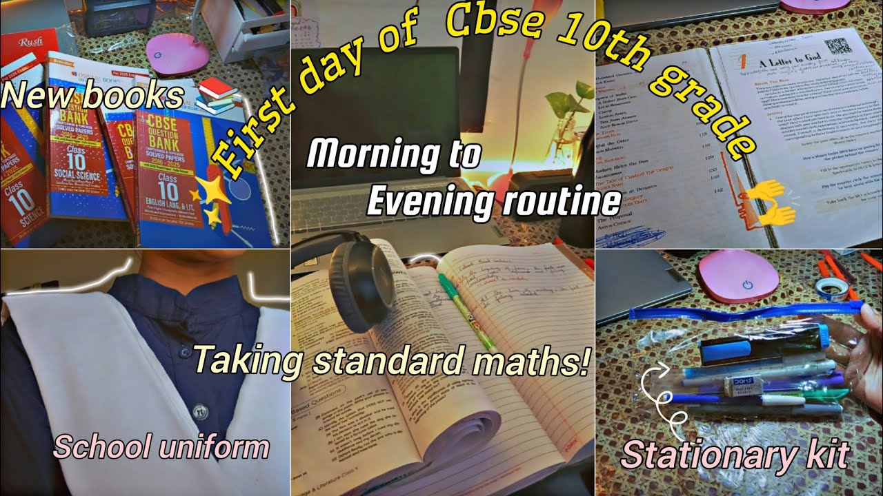 🖇 FIRST OF CLASS 10 | Official 10th Grader 📚| Study Vlog Class 10 ...