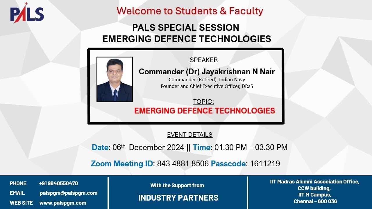 PALS SPECIAL SESSION ON EMERGING DEFENCE TECHNOLOGIES - YouTube