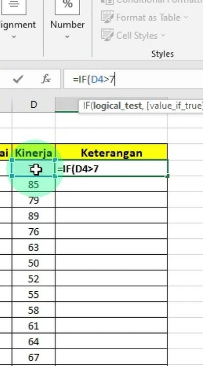 Excel Tutorial Basic - IF Function - Belajar Excel Dasar - YouTube