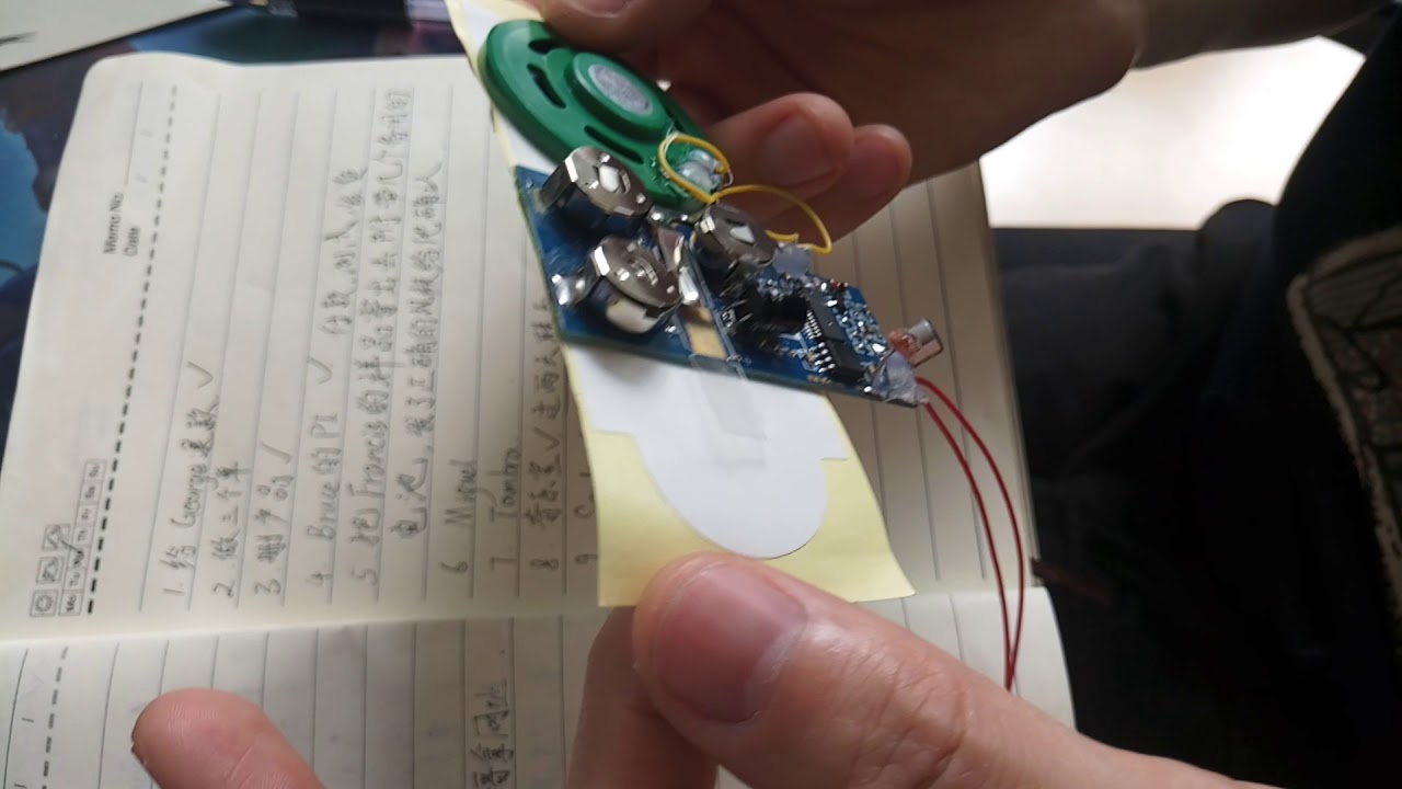 Button Recordable light sensor pull-tab sound module - YouTube