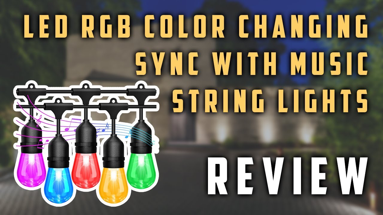 LED RGB Color Changing Sync with Music Outdoor String Lights Review ...