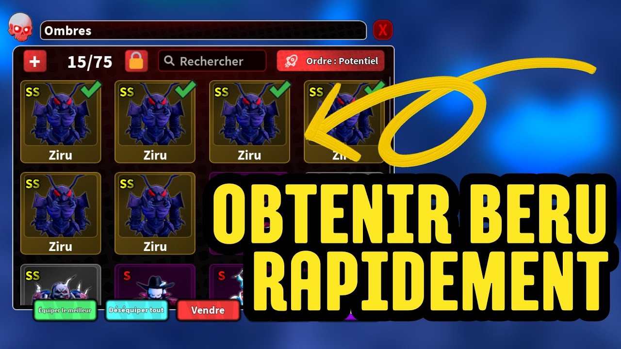 Comment obtenir Beru/Ziru facilement sur Arise crossover de Roblox FR ...