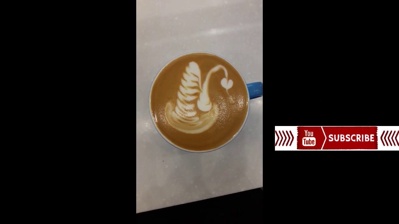 HOW TO MAKE SWAN LATTE ART||BARISTA VISH||CAFE VLOG||COFFEE SCHOOL ...