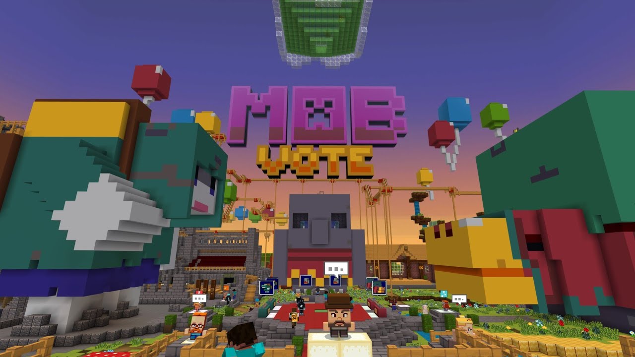 Checking Out The Minecraft Mob Vote Server - YouTube