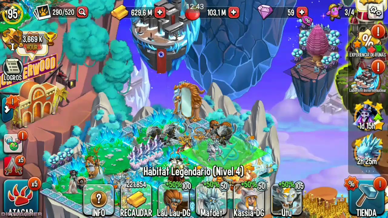 Taiga Review 1-105 Mejores Ataques + PvP / Monster Legends - YouTube