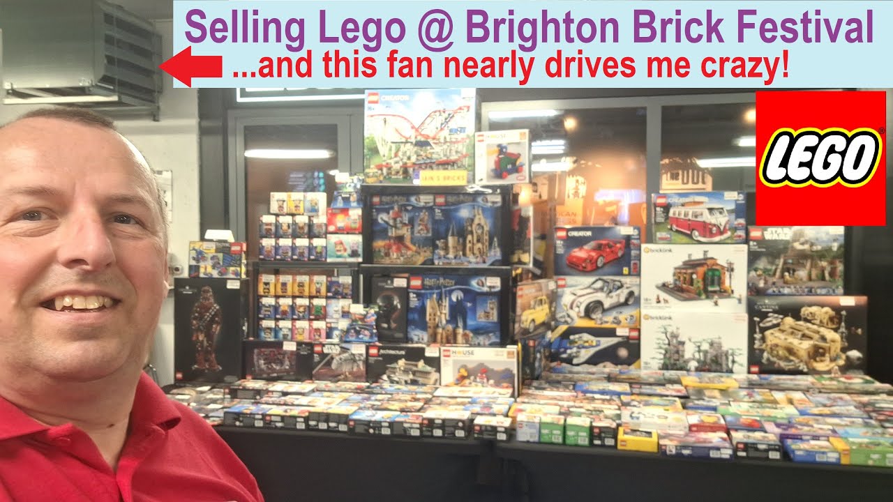 Selling Lego sets at the Brighton Brick Festival, but the extracton fan ...