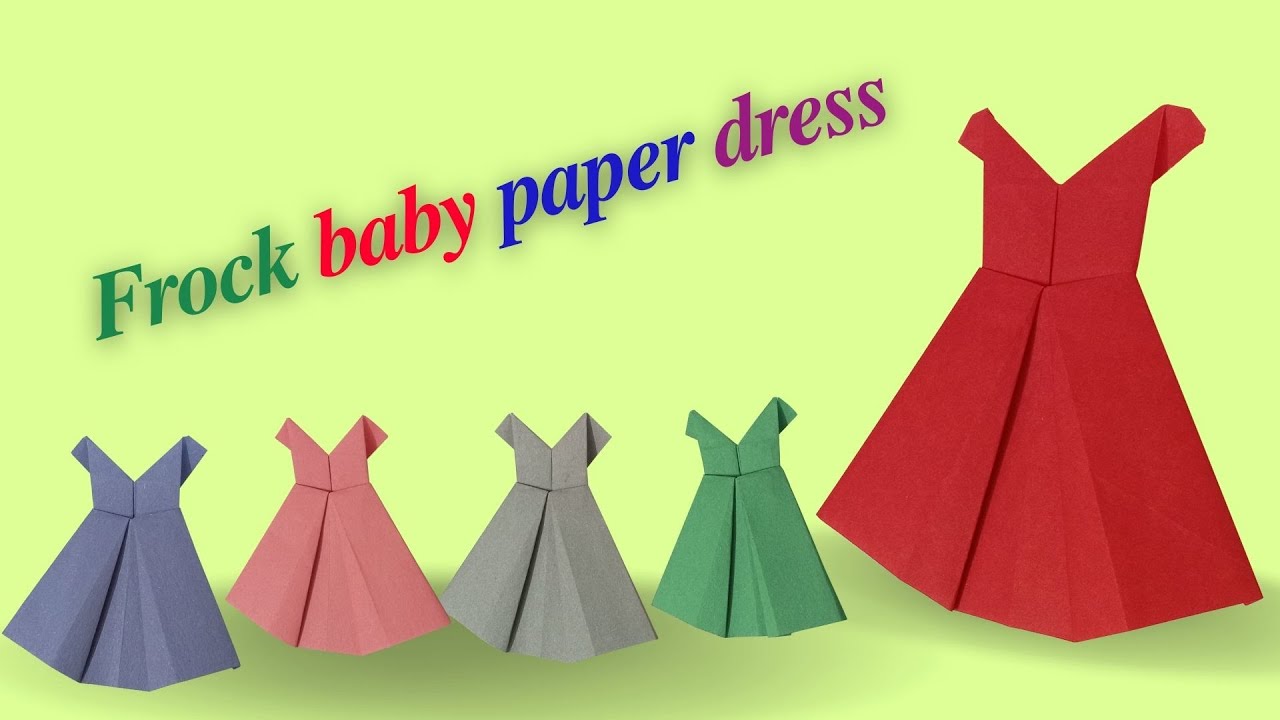 How To Make frock paper dress craft for kids EASY Origami 5 - YouTube