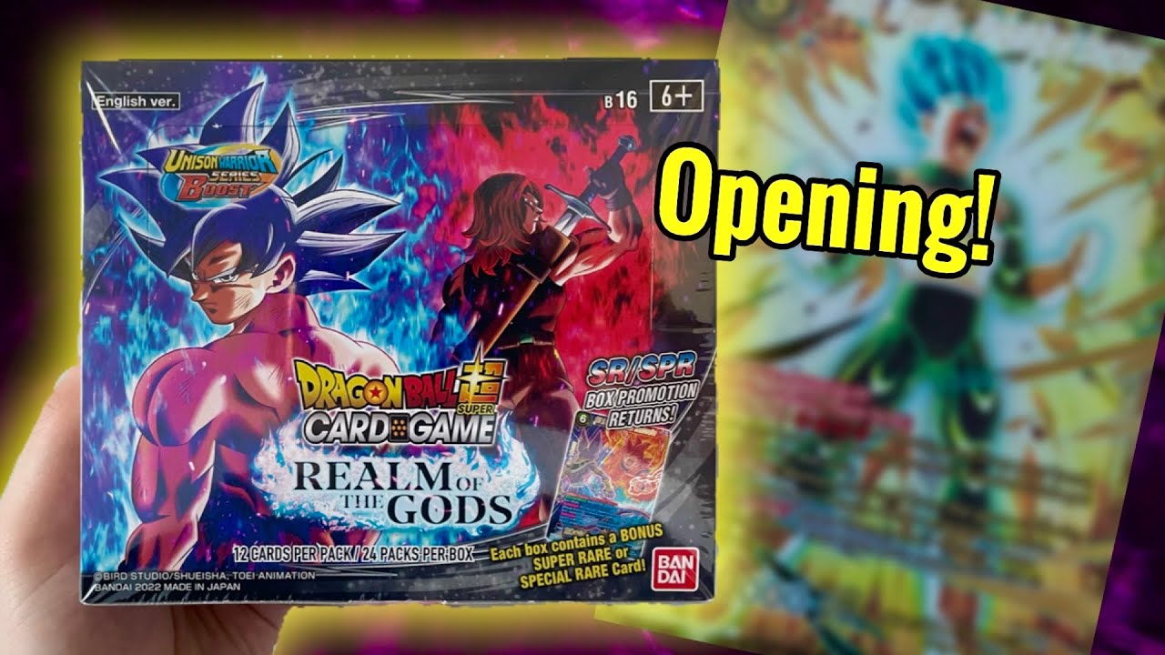 Hunt For The GDR Vegeta! Realm Of The Gods Booster Box Opening! (DBS ...