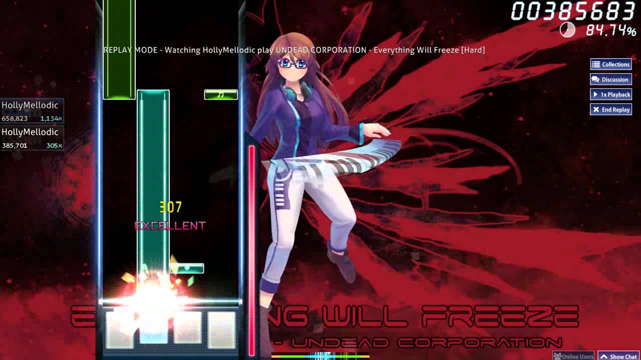 osu!mania [ UNDEAD CORPORATION - EVERYTHING WILL FREEZE ] 4K HARD - YouTube